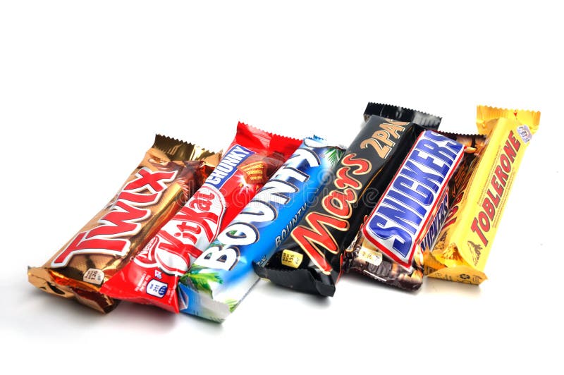 Closeup of a Variety Chocolate Bars Editorial Photo - Image of ...
