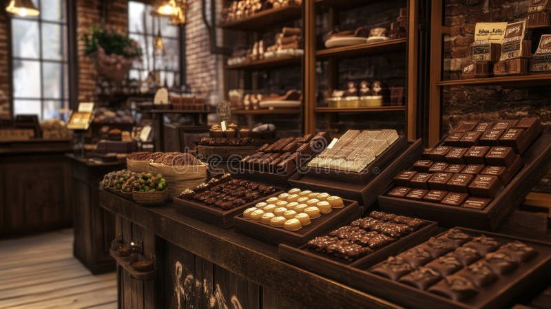 Chocolate Bars in Assorted Flavors and Textures Displayed Invitingly in ...