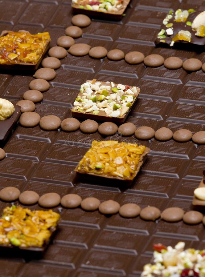 Chocolate Bars With Chocolate Candies Stock Photo - Image of ...