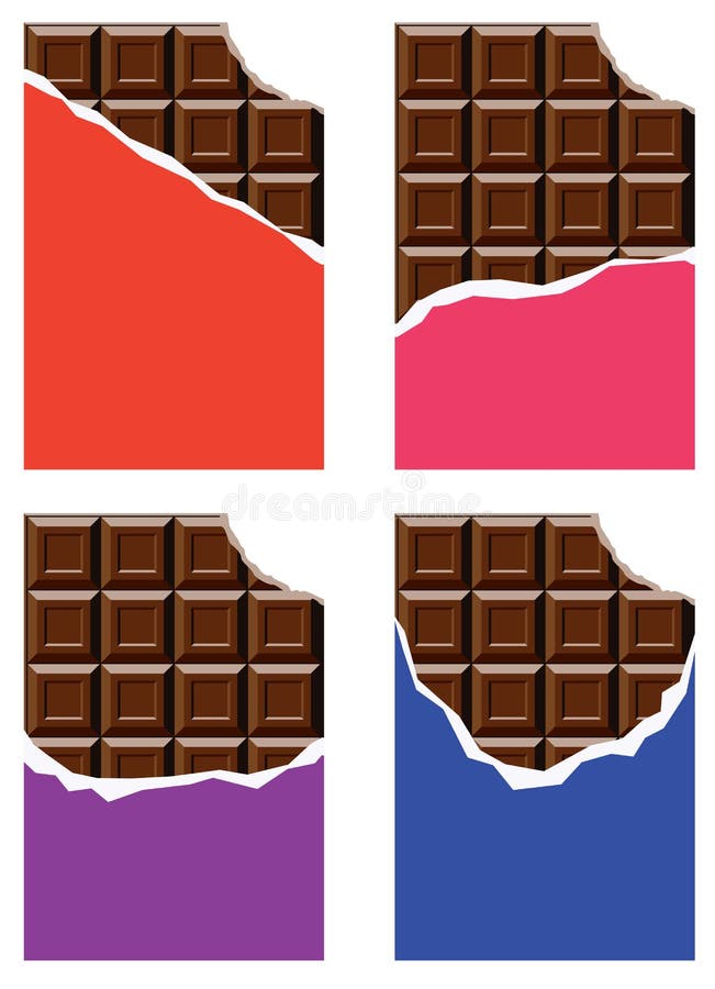 Chocolate bars, vector stock vector. Illustration of block - 63847992