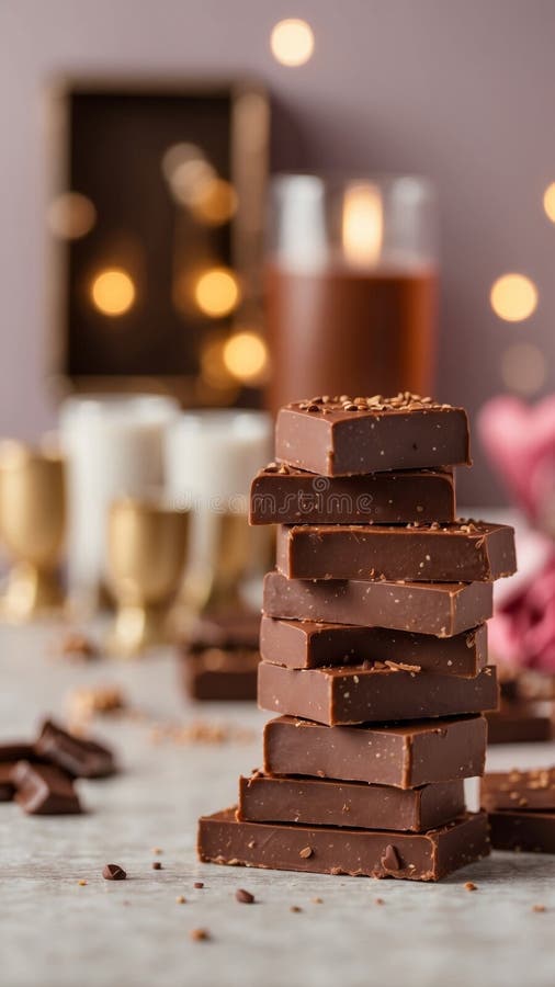 Chocolate Bars Frame Border with Blank White Space Valentine and Sweet ...