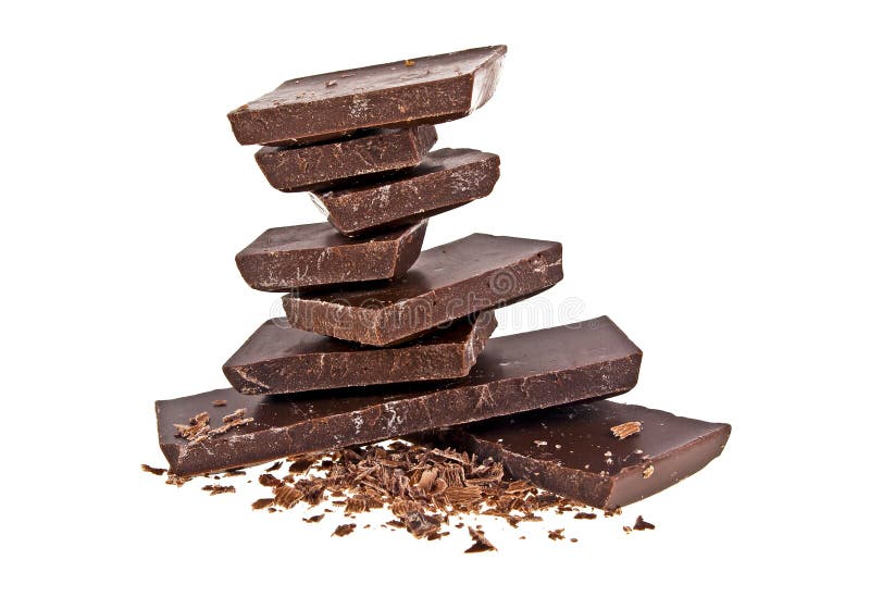Chocolate Bars Isolated on a White Background Stock Photo - Image of ...