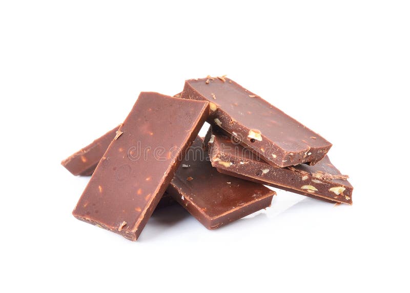 Chocolate Bars Isolated on White Background Stock Image - Image of ...