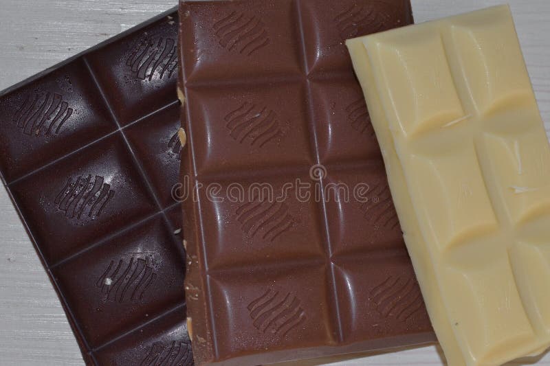 Chocolate Bars on the Table Stock Photo - Image of calorie, quail ...