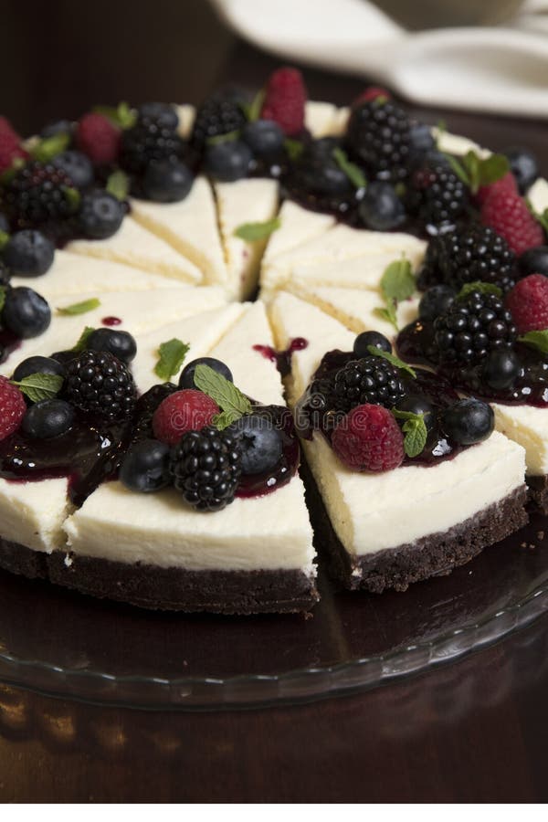 Chocolate Berries Cheesecake Stock Image - Image of gourmet, delicious ...