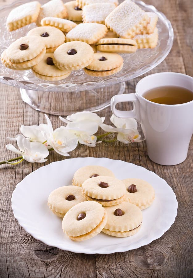 Chocolate biscuits. stock photo. Image of cake, nourishment - 28036536