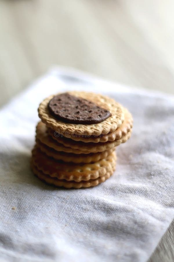 Chocolate Biscuits stock photo. Image of dining, cuisine - 186225990