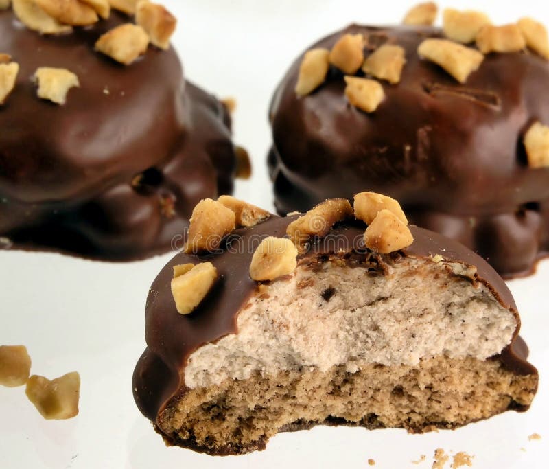 Chocolate bite stock image. Image of isolated, amoretti - 558121