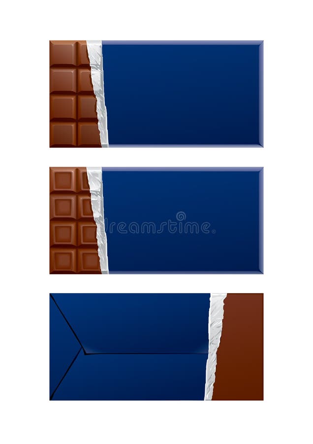 Chocolate Blank Package. Blue Wrapper Stock Vector - Illustration of ...