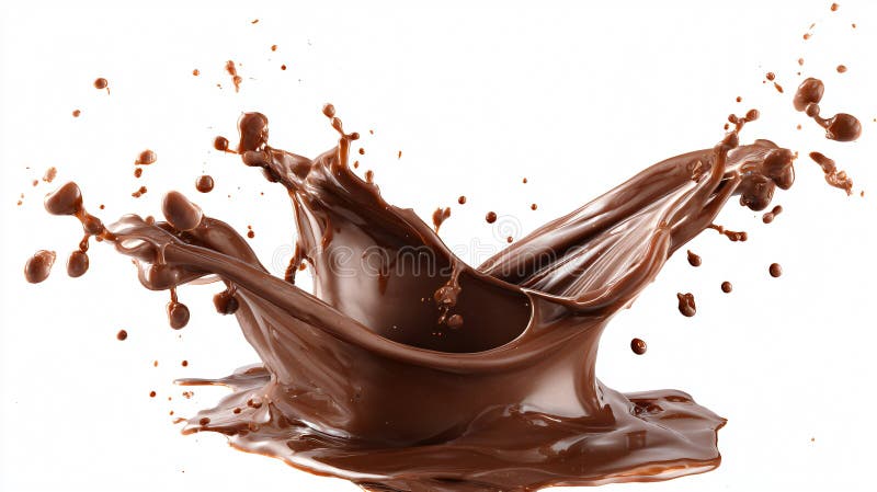 Chocolate Blast Splash Isolated on White Background for Creative ...