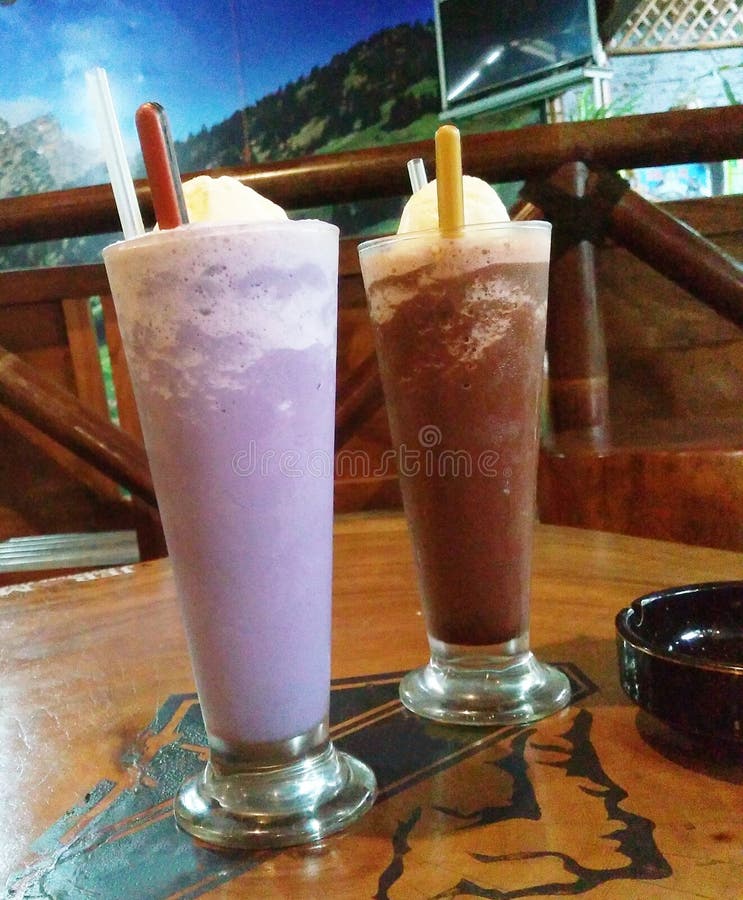 A Chocolate and Blueberry Float Stock Image - Image of liqueur, bottle ...