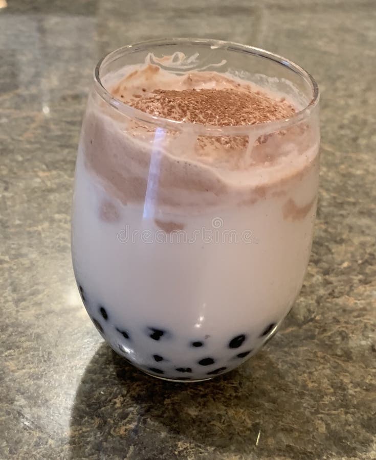 Chocolate Boba stock image. Image of milk, brown, boba - 372368751