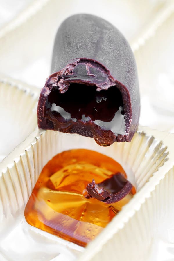 Chocolate Bonbon with Fillings. Stock Image - Image of flavor, food ...