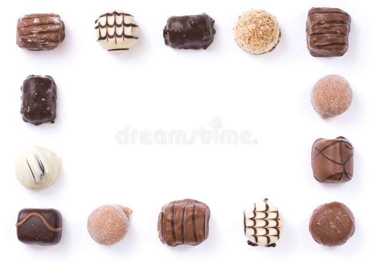 Chocolate border stock image. Image of assorted, frame - 2301319