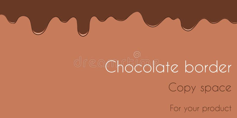 Chocolate Border Food Packaging Stock Vector - Illustration of dripping ...