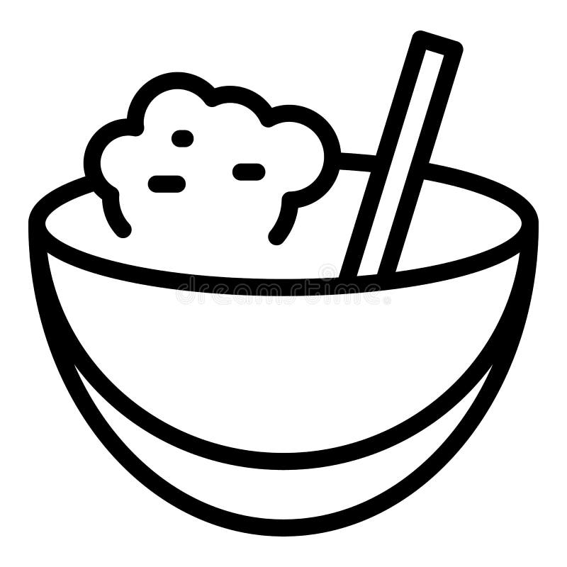 Chocolate Bowl Icon Outline Vector. Candy Food Stock Vector ...