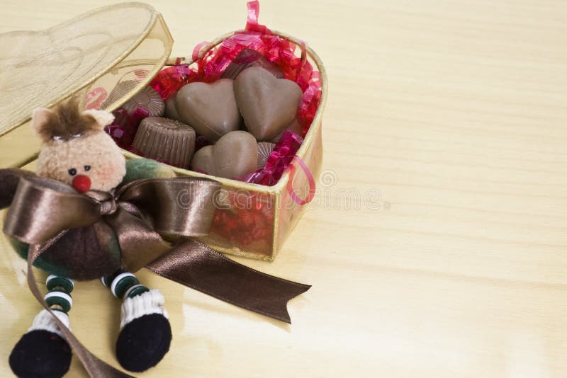 Chocolate box stock image. Image of gift, teddy, ribbon - 8778027