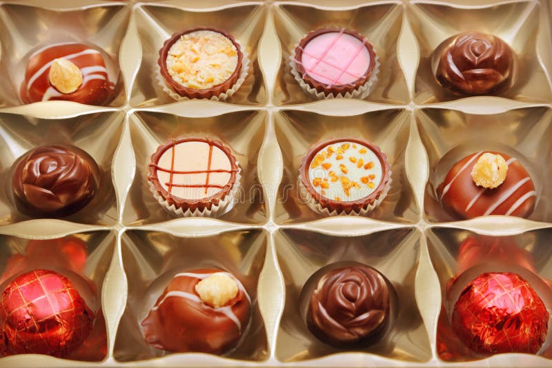 Chocolate box stock image. Image of milk, gift, assorted - 46894917
