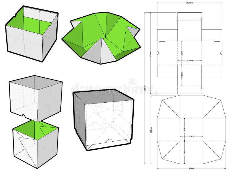 Standard Box Internal Measurement 14x7.5x8cm and Die-cut Pattern Stock ...