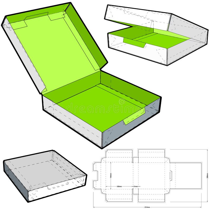 Chocolate Box Internal Measurement 15.4x15.5x3 Cm and Die-cut Pattern ...