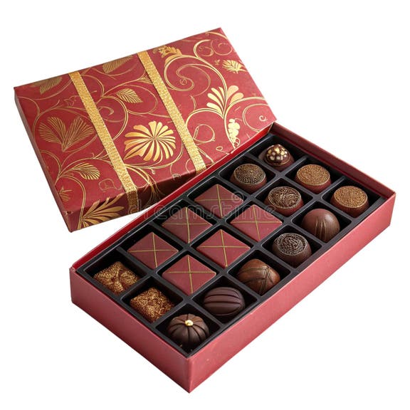 Chocolate Box Pack on a White Background Stock Illustration ...