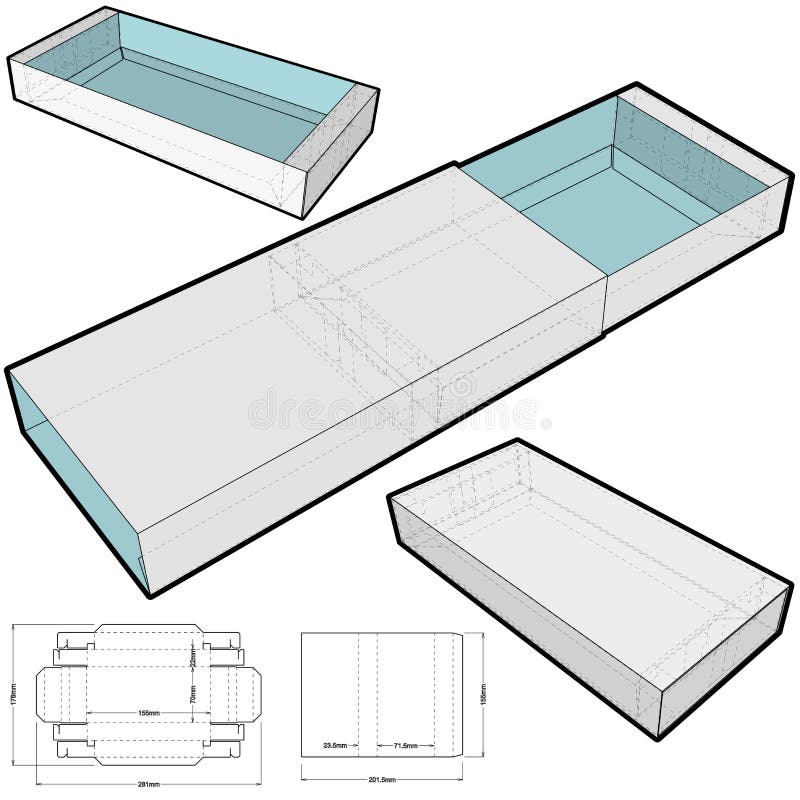 Truck Shaped Box with Handle Die Cut Pattern Stock Vector ...