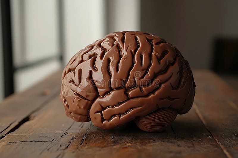 Chocolate Brain Model stock illustration. Illustration of education ...