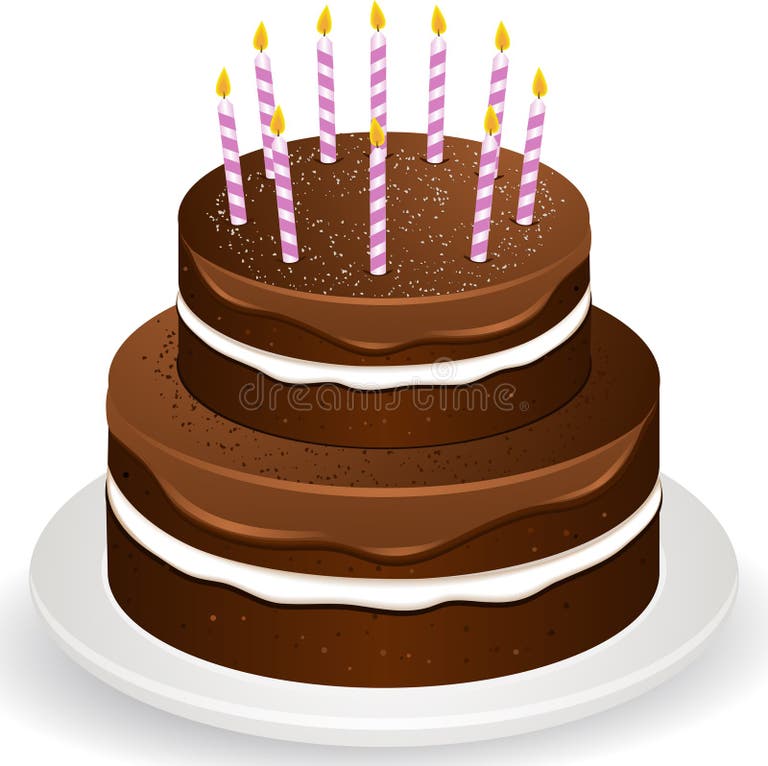 Birthday Cake Two Candles Stock Illustrations 1 135 Birthday Cake Two