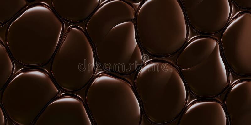 Chocolate Brown Spherical Carbon Textures with Deep, Glossy Patterns. a Warm and Luxurious ...
