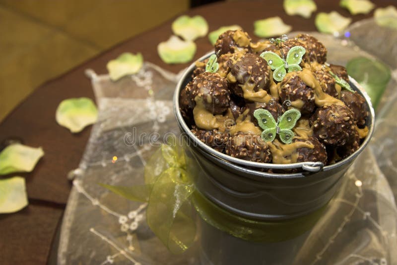Chocolate Bucket stock photo. Image of caramel, bucket - 11902146