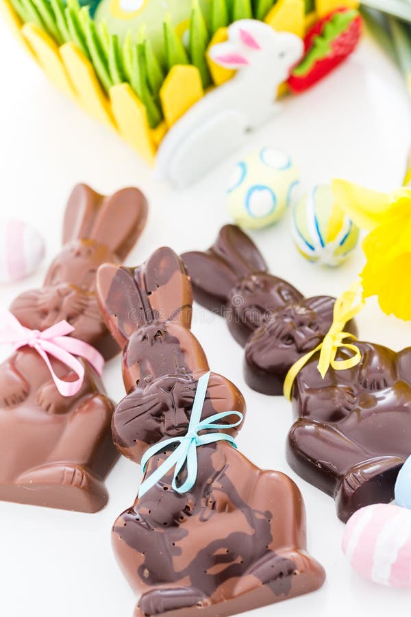 Chocolate bunnies stock image. Image of indulgence, spring - 38799499