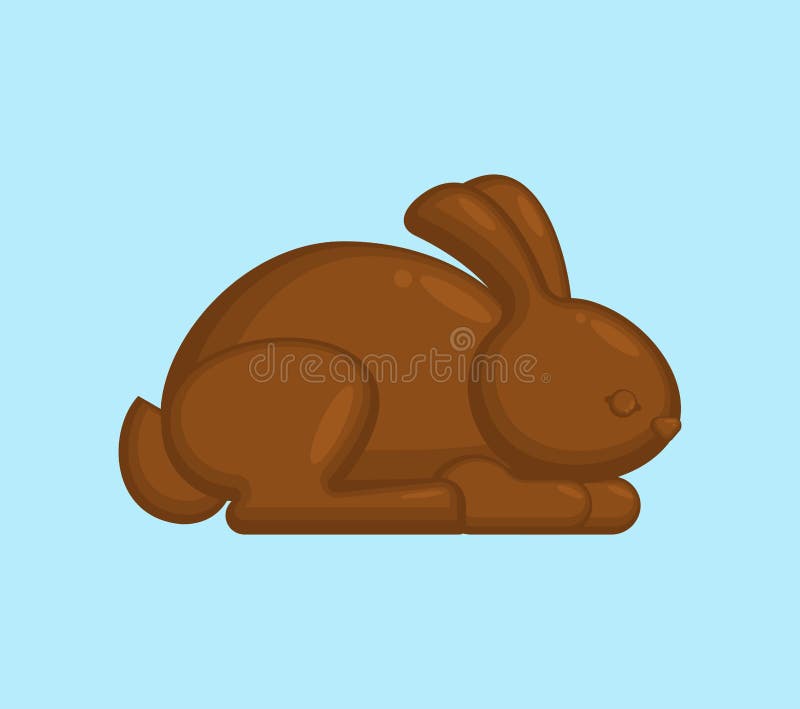 Chocolate Bunny. Rabbit Made of Chocolate Stock Vector - Illustration ...