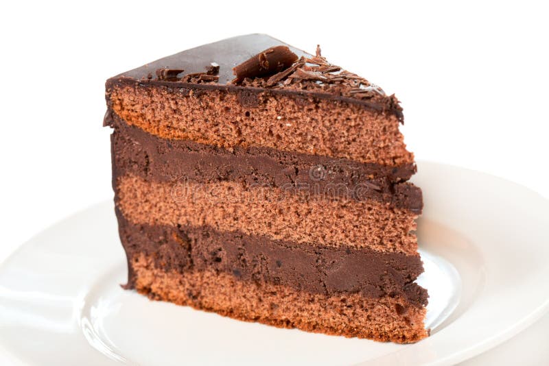 Gourmet Chocolate Cake on a Plate Stock Photo - Image of horizontal ...