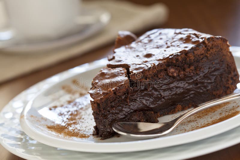 Chocolate Cake abd Coffee stock image. Image of cutlery - 22397549