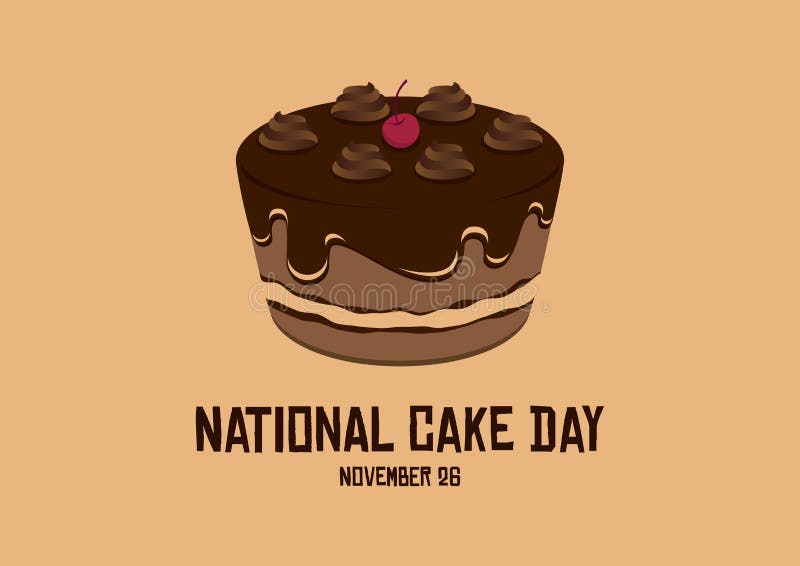 National Cake Day Sign and Badge Stock Vector - Illustration of dessert ...