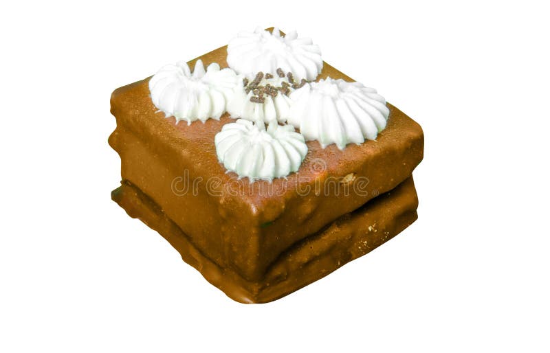 Cube cake, isolated stock photo. Image of cream, homemade - 151505366