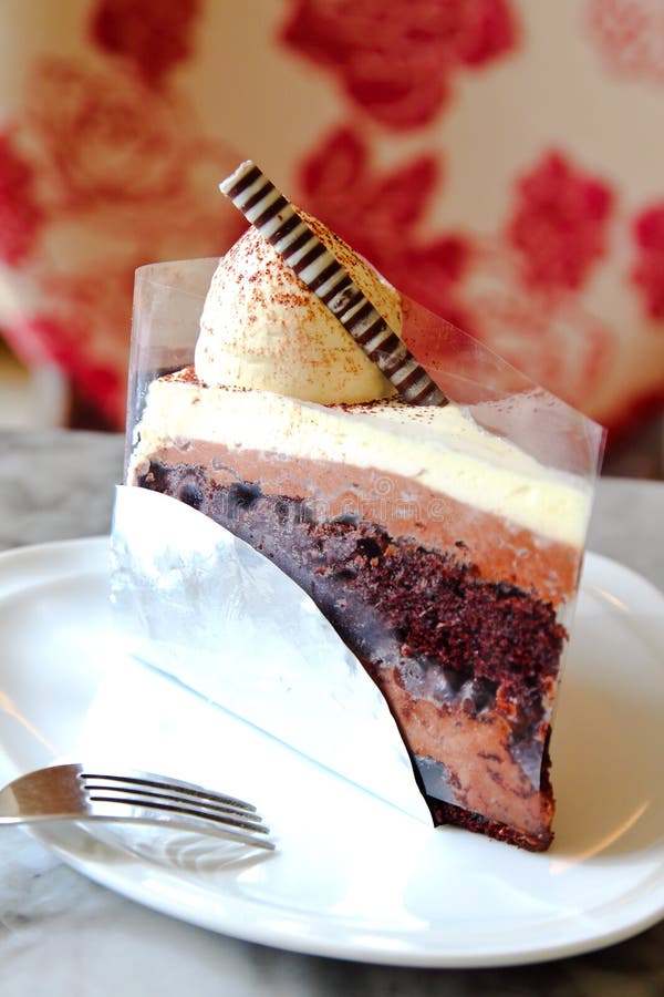 Chocolate cake with fork stock photo. Image of cake, cuisine - 21234306