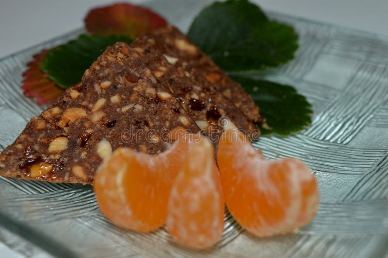 Chocolate Cake in the Form of Triangles Stock Photo - Image of sweet ...