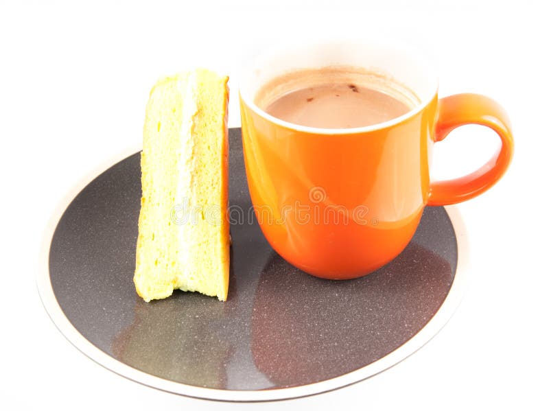 Chocolate Cake Great for during Coffee Break Isolated on White Stock ...