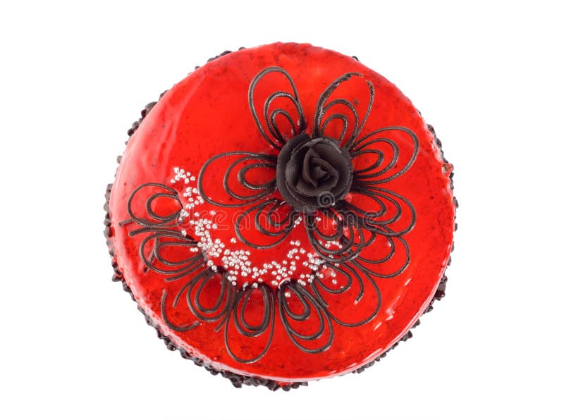 Red Velvet Goth Cake stock photo. Image of decorated - 15598536
