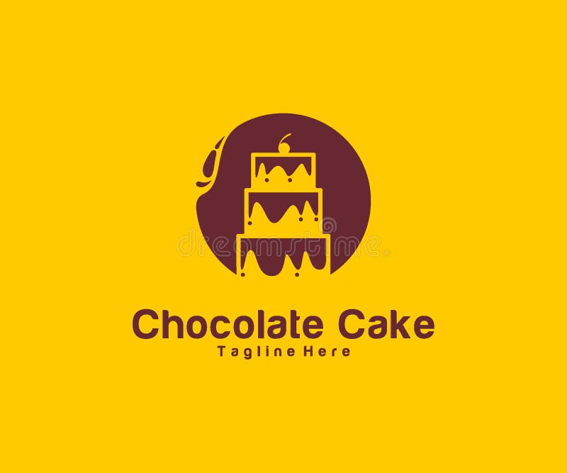 Chocolate Cake Logo Design Concept. Cake Logo Template Stock Vector ...