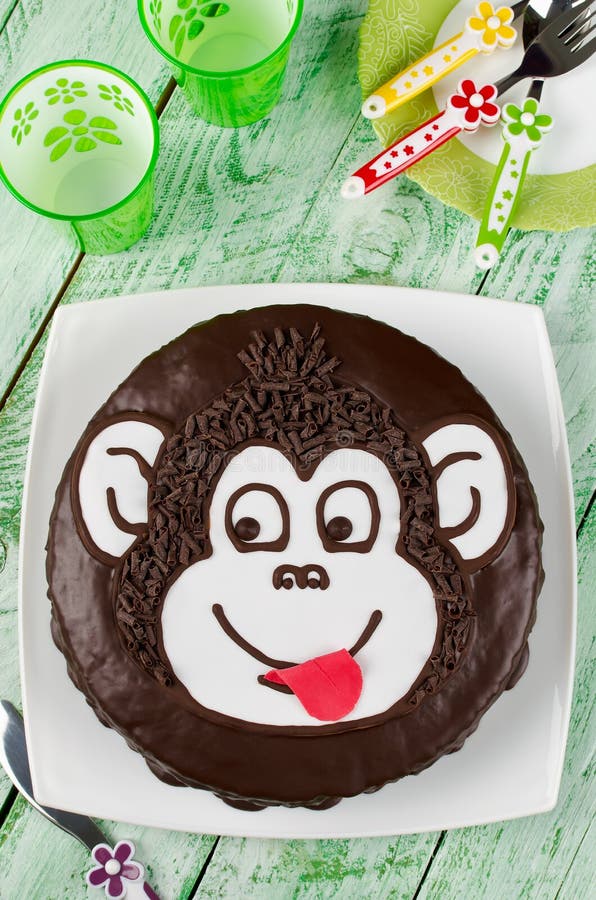 Chocolate cake Monkey stock photo. Image of festive, food - 61800130