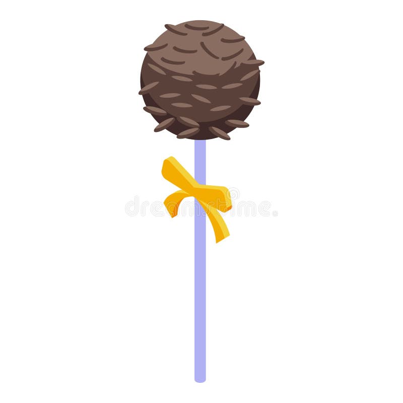 Chocolate Cake Pop Icon Isometric Vector. Party Food Stock Illustration ...