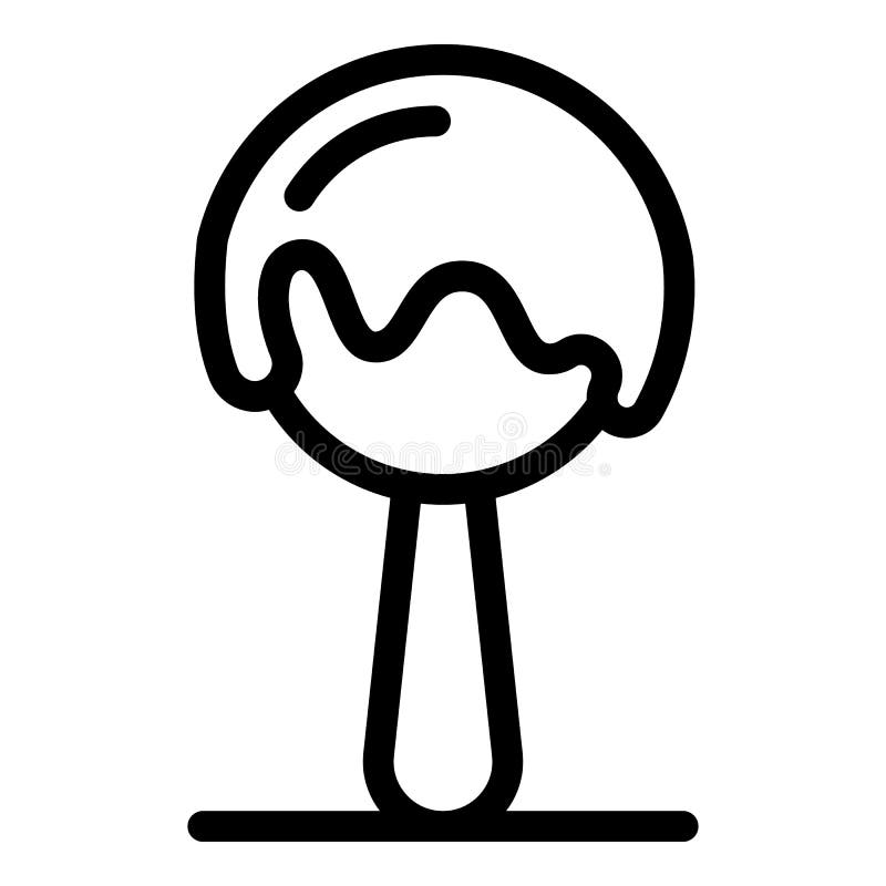 Chocolate Cake Pop Icon Outline Vector. Candy Art Stock Vector ...