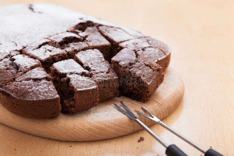 Chocolate Cake with Semolina Stock Image - Image of healthy, plate ...