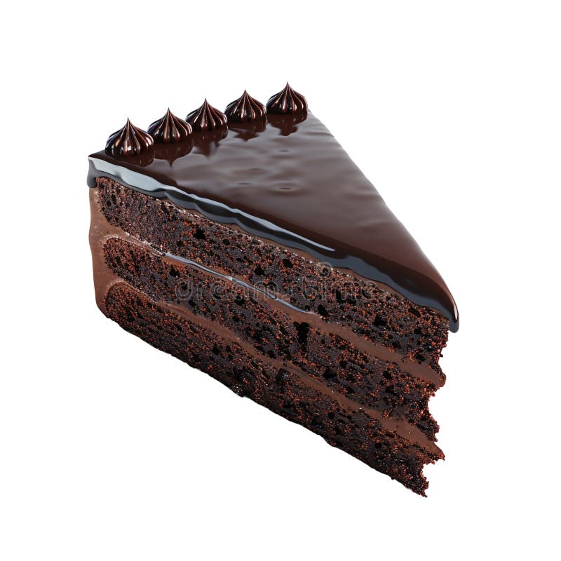 Chocolate Cake Slice stock illustration. Illustration of deliciousness ...