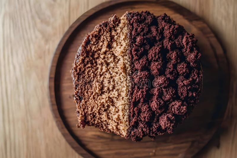 Chocolate Cake Slice on Dish, Empty Top Space Perfect for Sweet Dessert ...