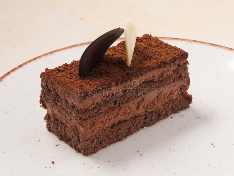 Chocolate Cake Slice Truffle with Chocolate Mousse and Sponge Cake ...