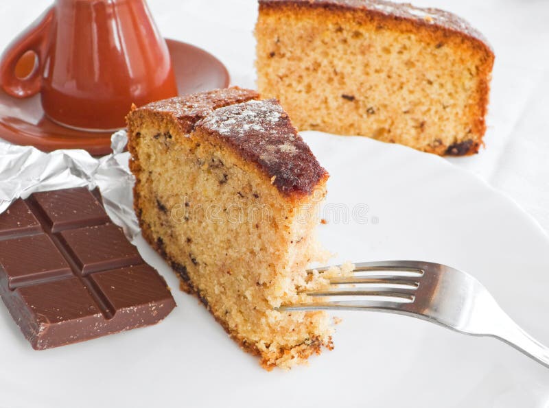 Chocolate Cake Slices at Breakfast. Stock Photo - Image of knead, cocoa ...