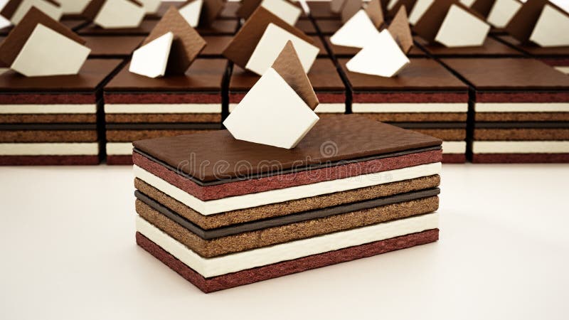 Multiple Dark Chocolate Cake Layers Stock Illustrations – 6 Multiple ...